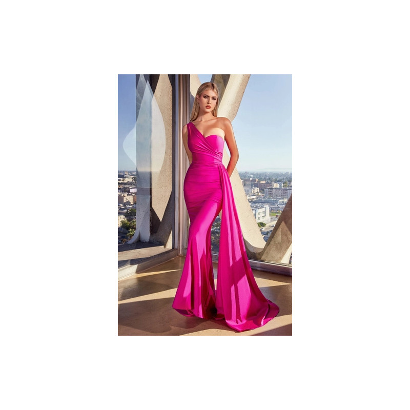 Elegant One-Shoulder Black Evening Gown Size 4 Color Black